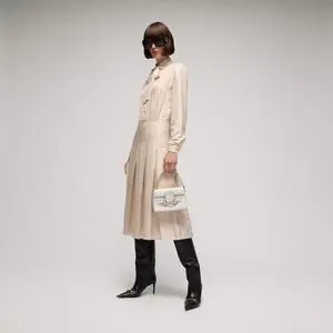 Gucci Horsebit Duomo Small Top Handle Bag In Leather - White