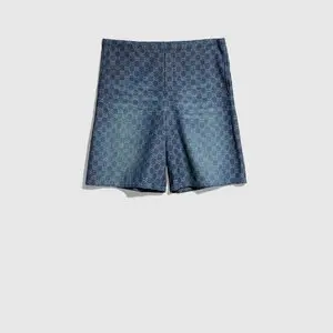 Gucci Gg Chambray Cotton Denim Shorts
