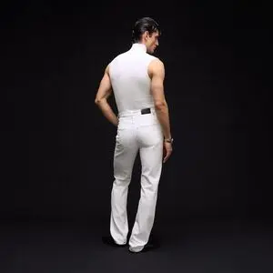 Gucci Seamless Stretch Nylon Jersey Turtleneck Tank Top