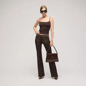 Gucci Viscose Crêpe Jersey Top With Horsebit Detail - Brown