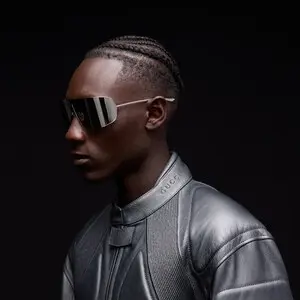 Gucci Mask Frame Sunglasses With Embossed Logo