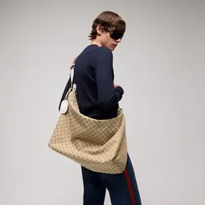 Gucci Brera Large Crossbody Bag Gg Canvas