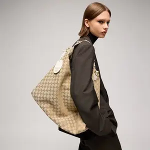 Gucci Brera Large Crossbody Bag Gg Canvas