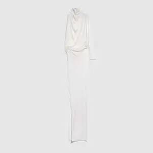 Gucci Viscose Jersey Draped Dress - White