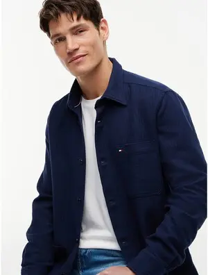 Tommy Hilfiger Relaxed Fit Waffle Weave Overshirt