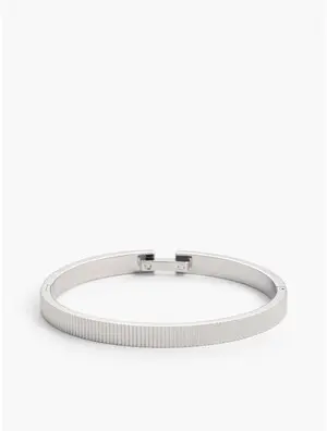 Tommy Hilfiger Signature Stripe Ridged Bangle Bracelet