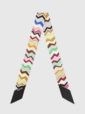 Missoni Silk Scarf With Irregular Zig Zag Pattern - Multicoloured