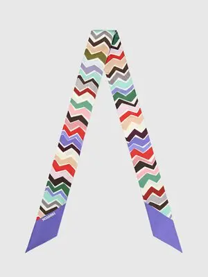 Missoni Silk Scarf With Irregular Zig Zag Pattern - Multicoloured