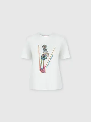 Missoni Printed Cotton Jersey Crewneck T-shirt - White