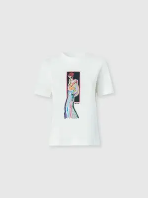 Missoni Printed Cotton Jersey Crewneck T-shirt - White