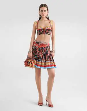 Dolce & Gabbana Carretto-print Poplin Top