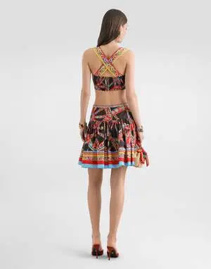 Dolce & Gabbana Carretto-print Poplin Top