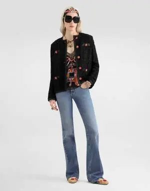 Dolce & Gabbana Multi-colored Flared Denim Trousers
