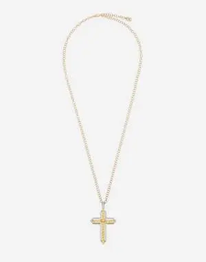 Dolce & Gabbana 18 K Gold Cross Pendant Necklace - Yellow