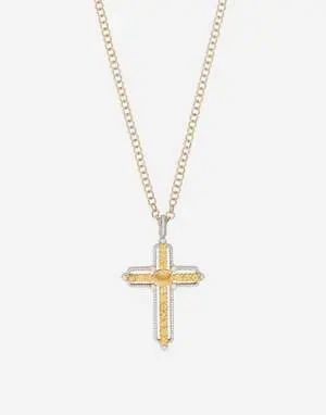 Dolce & Gabbana 18 K Gold Cross Pendant Necklace