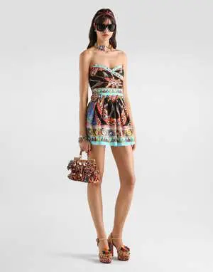 Dolce & Gabbana Carretto-print Poplin Mini Dress - Multicolor