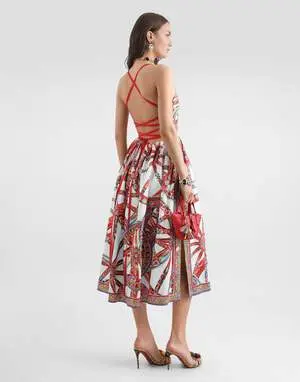 Dolce & Gabbana Carretto-print Poplin Short Dress