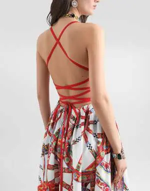 Dolce & Gabbana Carretto-print Poplin Short Dress
