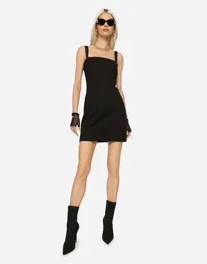Dolce & Gabbana Milano Rib Dress With Dg Logo