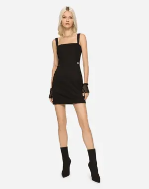 Dolce & Gabbana Milano Rib Dress With Dg Logo
