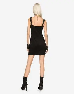 Dolce & Gabbana Milano Rib Dress With Dg Logo
