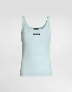 Dolce & Gabbana Ribbed Tank Top - Azure