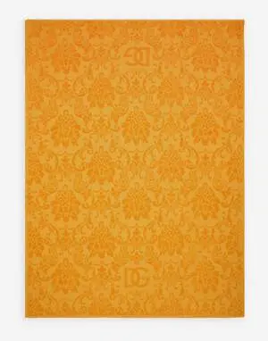 Dolce & Gabbana Beach Towel In Cotton Terry Jacquard - Multicolor