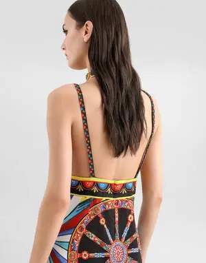 Dolce & Gabbana Carretto-print Fabric Short Dress - Multicolor