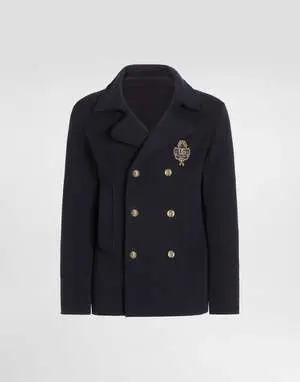 Dolce & Gabbana Double-breasted Virgin Wool Jacket - Blue