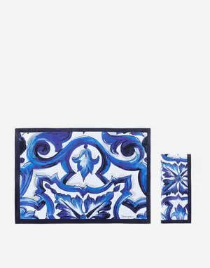 Dolce & Gabbana Set Linen Placemat And Napkin - Multicolor