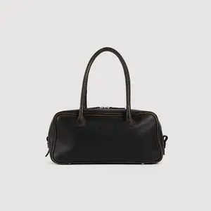 Sandro Ezmehralda Leather Bowling Bag