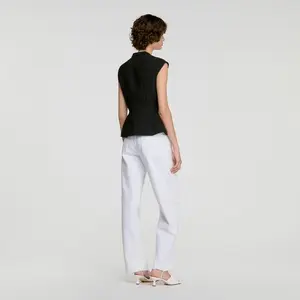 Sandro Buttoned Peplum Top