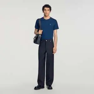 Sandro Straight-leg 5-pocket Trousers - Black