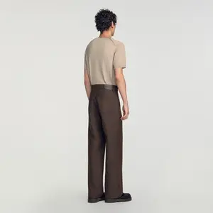 Sandro Straight-leg 5-pocket Trousers - Caramel
