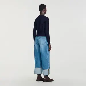 Sandro Pointelle Knit Cardigan