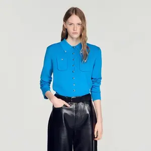Sandro Cardigan With Metal Buttons