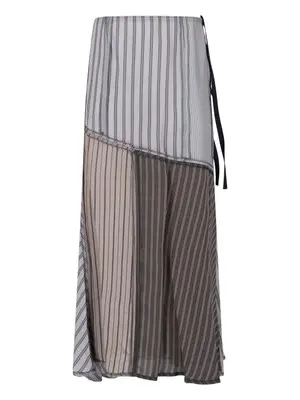 MAISON MARGIELA Midi Skirt "patchwork - Gray