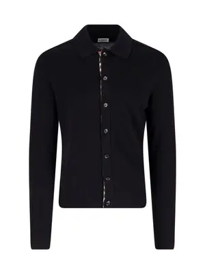 Burberry Check" Cardigan - Black