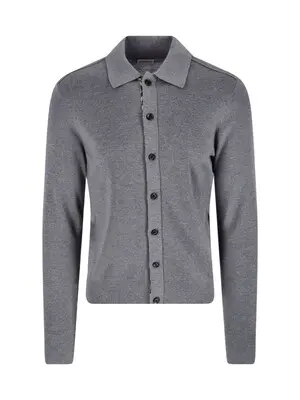Burberry Check" Cardigan - Gray