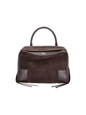 Loewe Amazona 180 Medium Suede Bag - Brown