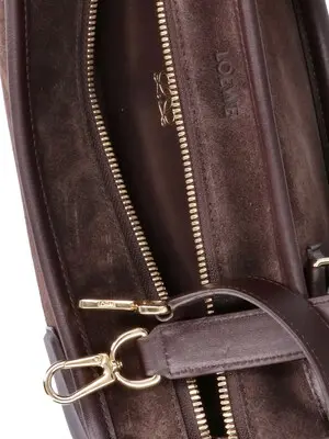 Loewe Amazona 180 Medium Suede Bag - Brown