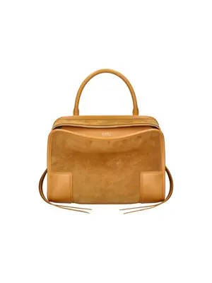 Loewe Amazona 180 Medium Suede Bag - Yellow