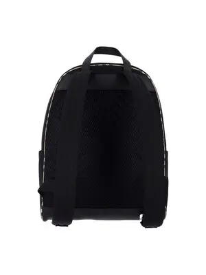 Burberry Backpack With Check Finishes