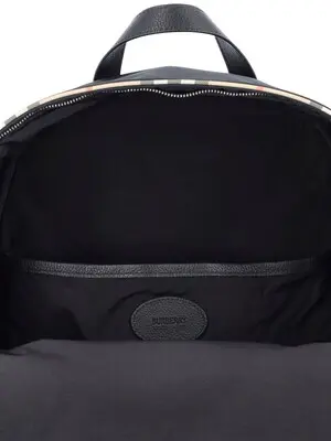 Burberry Backpack With Check Finishes