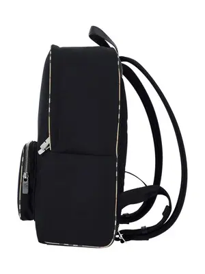 Burberry Backpack With Check Finishes