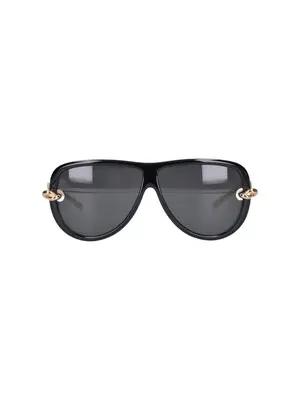 Bottega Veneta Knot Aviator Sunglasses - Black