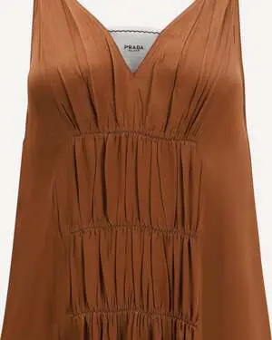 Prada V-neck Long Dress