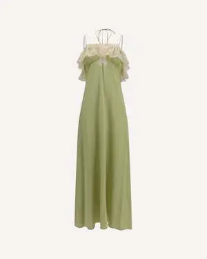 Chloé Silk Dress With Lace Details