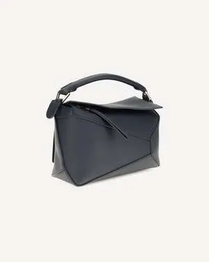 Loewe Small Grained Leather Puzzle Handbag - Blue