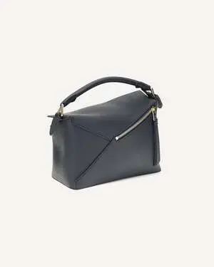 Loewe Small Grained Leather Puzzle Handbag - Blue